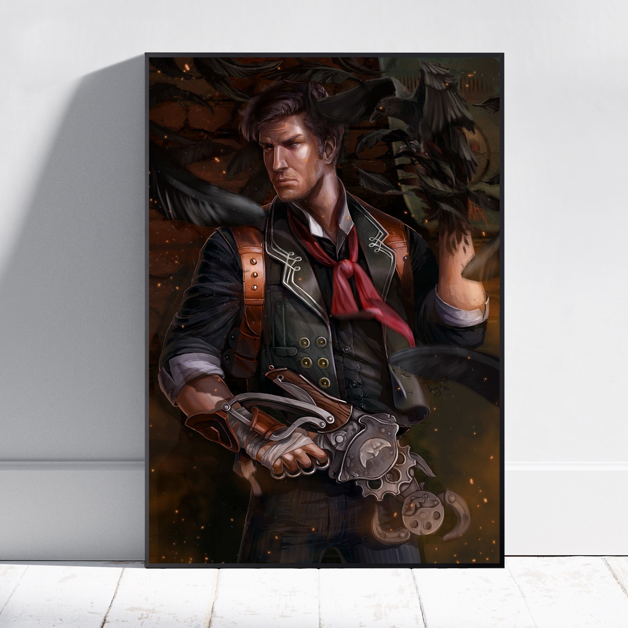 Bioshock Poster, Rapture & Columbia Wall Art, Rolled Canvas Print, Game ...