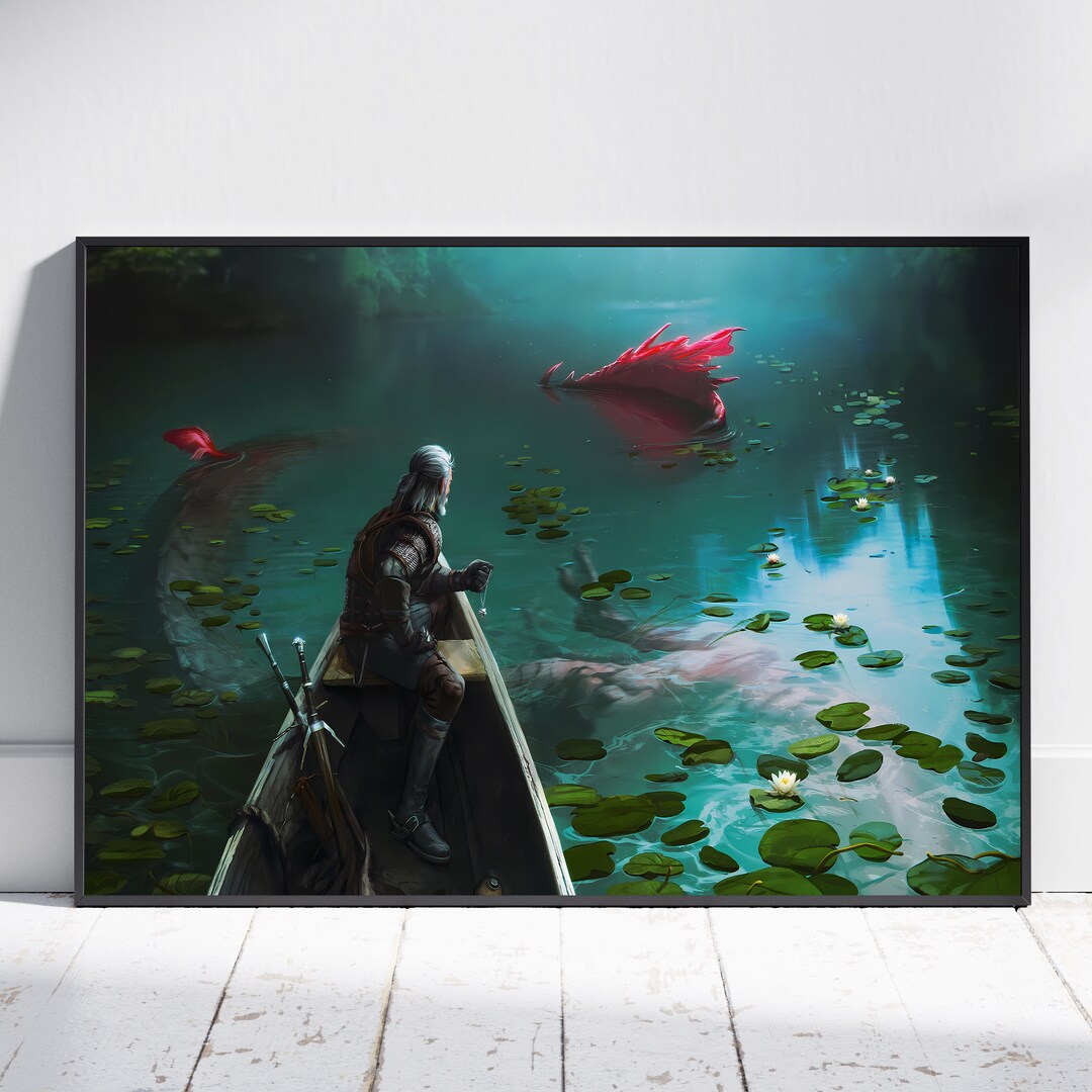 The Witcher 3 Wild Hunt Poster, Geralt of Rivia Wall Art, Rolled Canvas ...