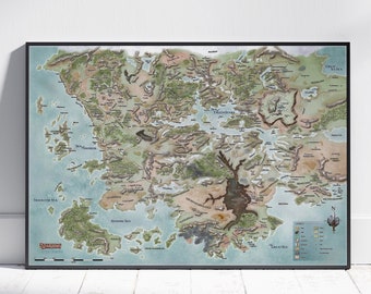Dungeons & Dragons Map Poster Game Print - Etsy