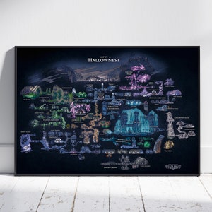 Hollow Knight Maps Poster, Hallownest Wall Art, Rolled Canvas Print ...