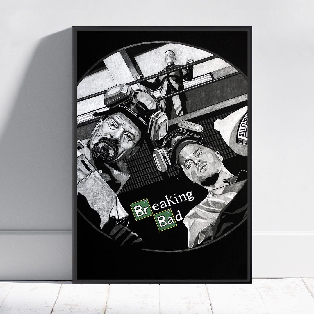 Breaking Bad Poster, Walter White Wall Art, Rolled Canvas Print, Tv ...