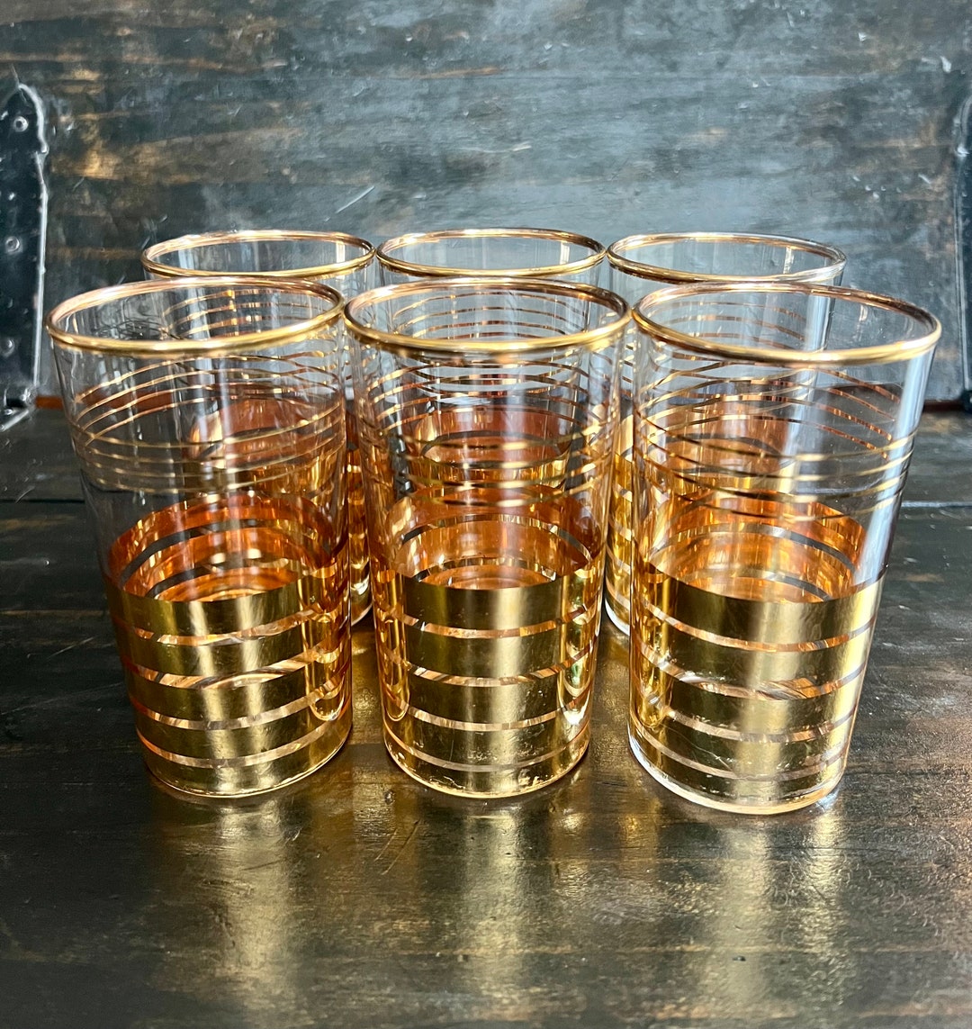 1940s Gold Banded Macbeth Evans Tumblers - Etsy