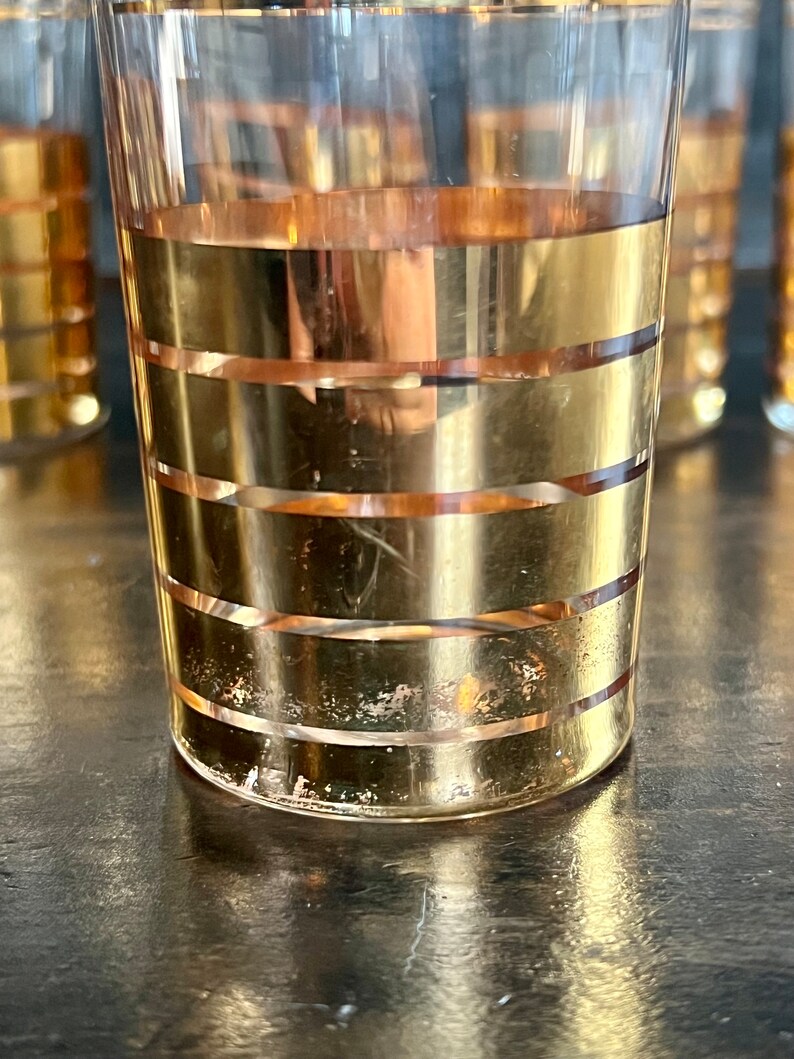1940s Gold Banded Macbeth Evans Tumblers - Etsy