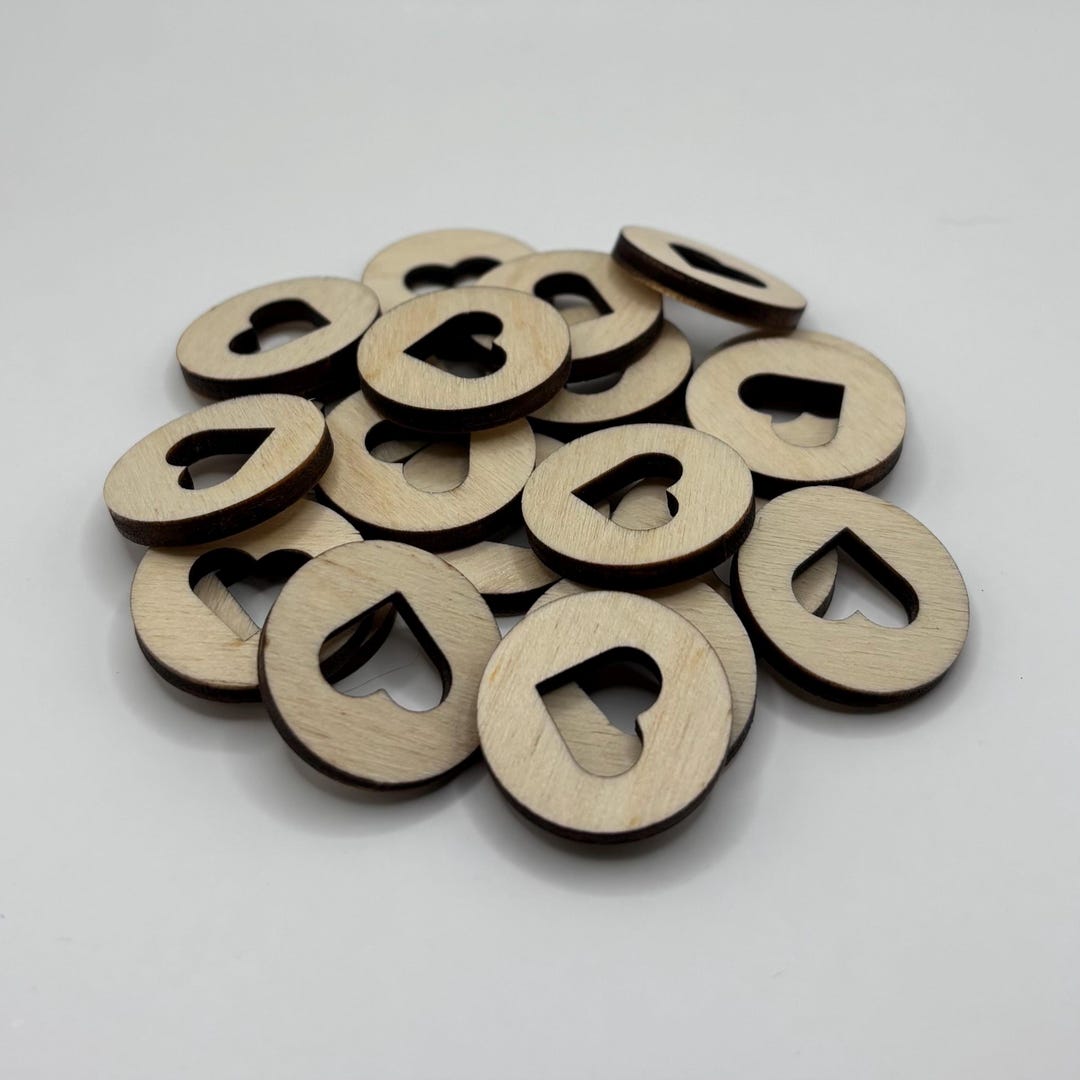 Laser Cut Wood Heart Tokens | Game Token | Game Piece | Health - Etsy