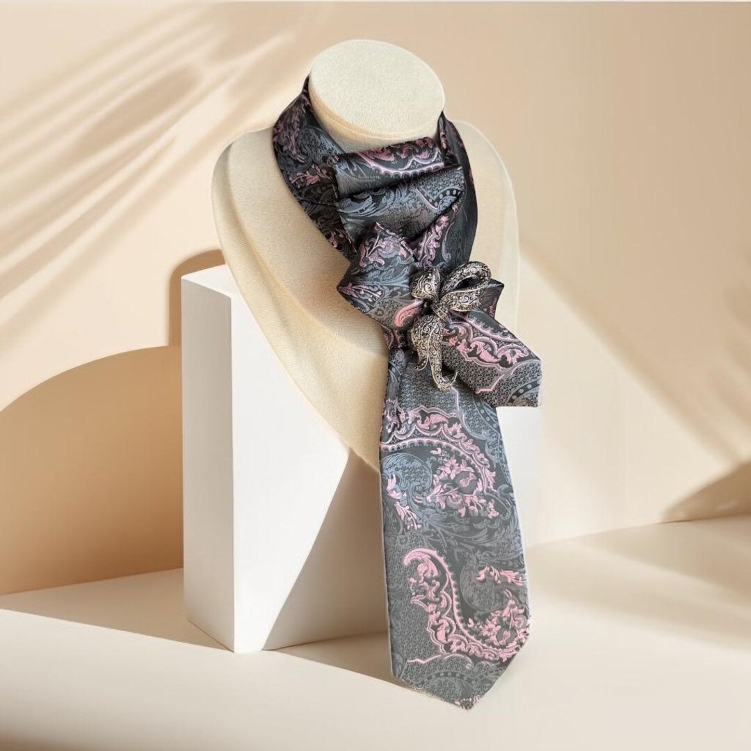 Elegant Necktie Necklace for Women - Handmade Bow Tie Accessory With ...