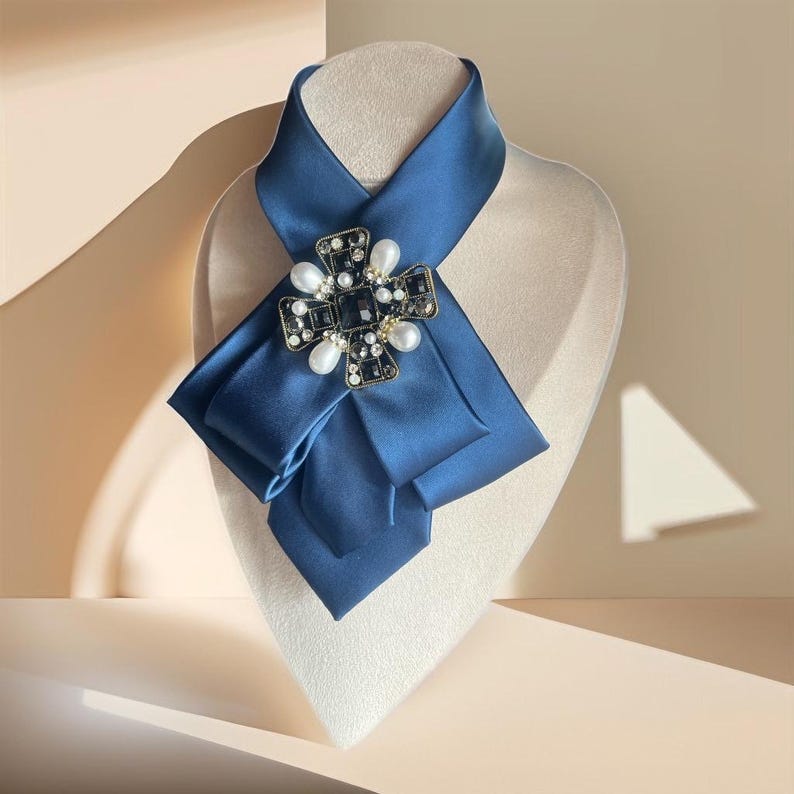Elegant Necktie Necklace for Women - Handmade Bow Tie Accessory With ...