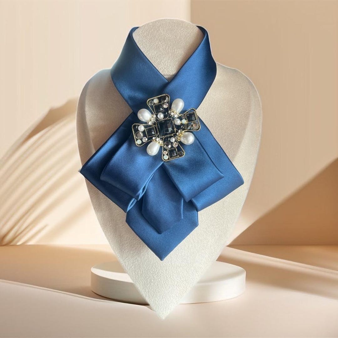 Elegant Necktie Necklace for Women - Handmade Bow Tie Accessory With ...