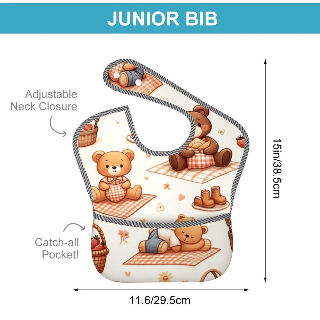 Baby Bibs - Teddy Bear and Stuffed Animal Nursery Design, Waterproof ...