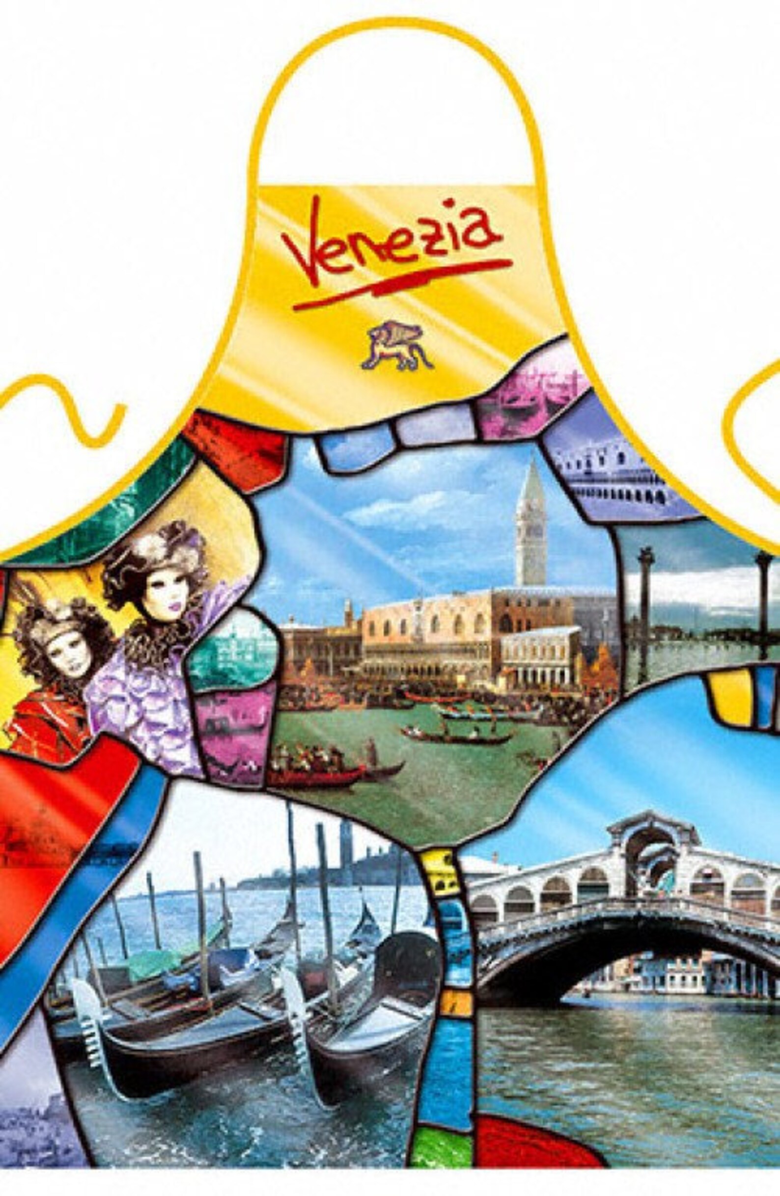 Venice Italy Cooking Apron Made in Italy, Colorful Novelty Apron to ...