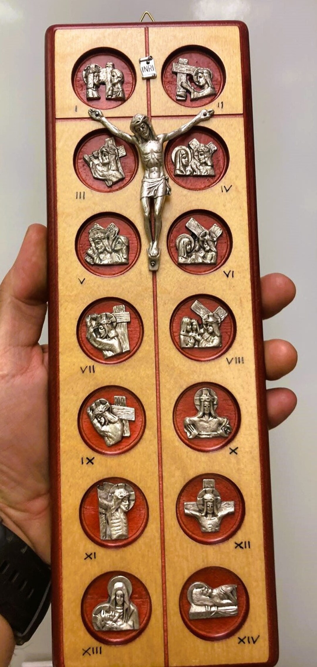 Wood Stations of the Cross Plaque, Catholic Gift and Religious Souvenir ...