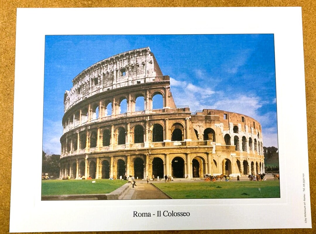 Roman Colosseum Print, Quality Hard Print Poster Paper With Mat ...