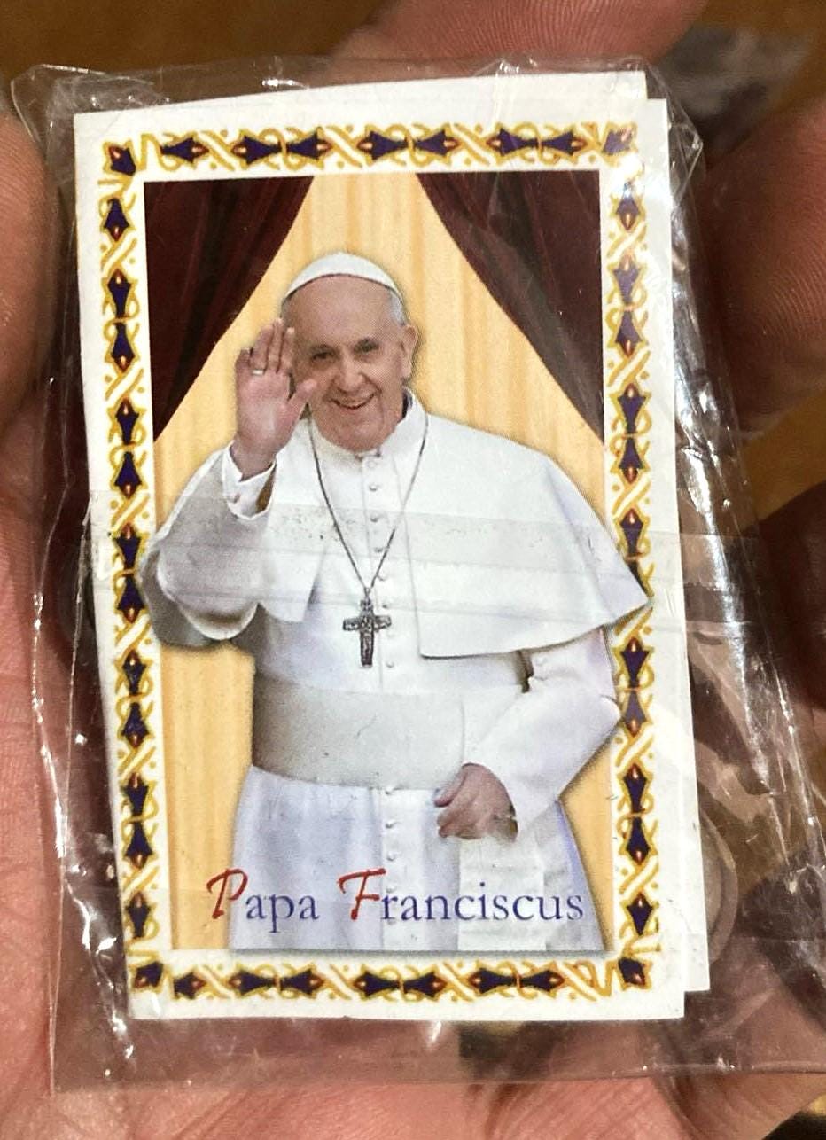 Pope Francis Cross Necklace, 4 Rome Basilicas, White Lacing ...