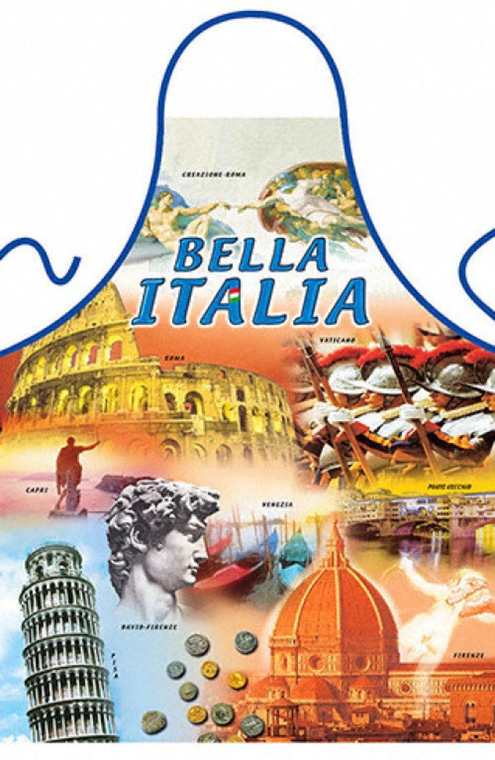 Bella Italia Kitchen Apron for Italy Lovers, Made in Italy, Lovely ...