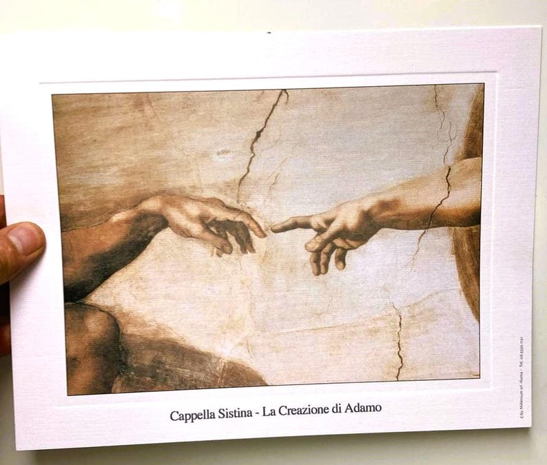 Michelangelo's the Creation Print, Quality Hard Print Poster Paper With ...