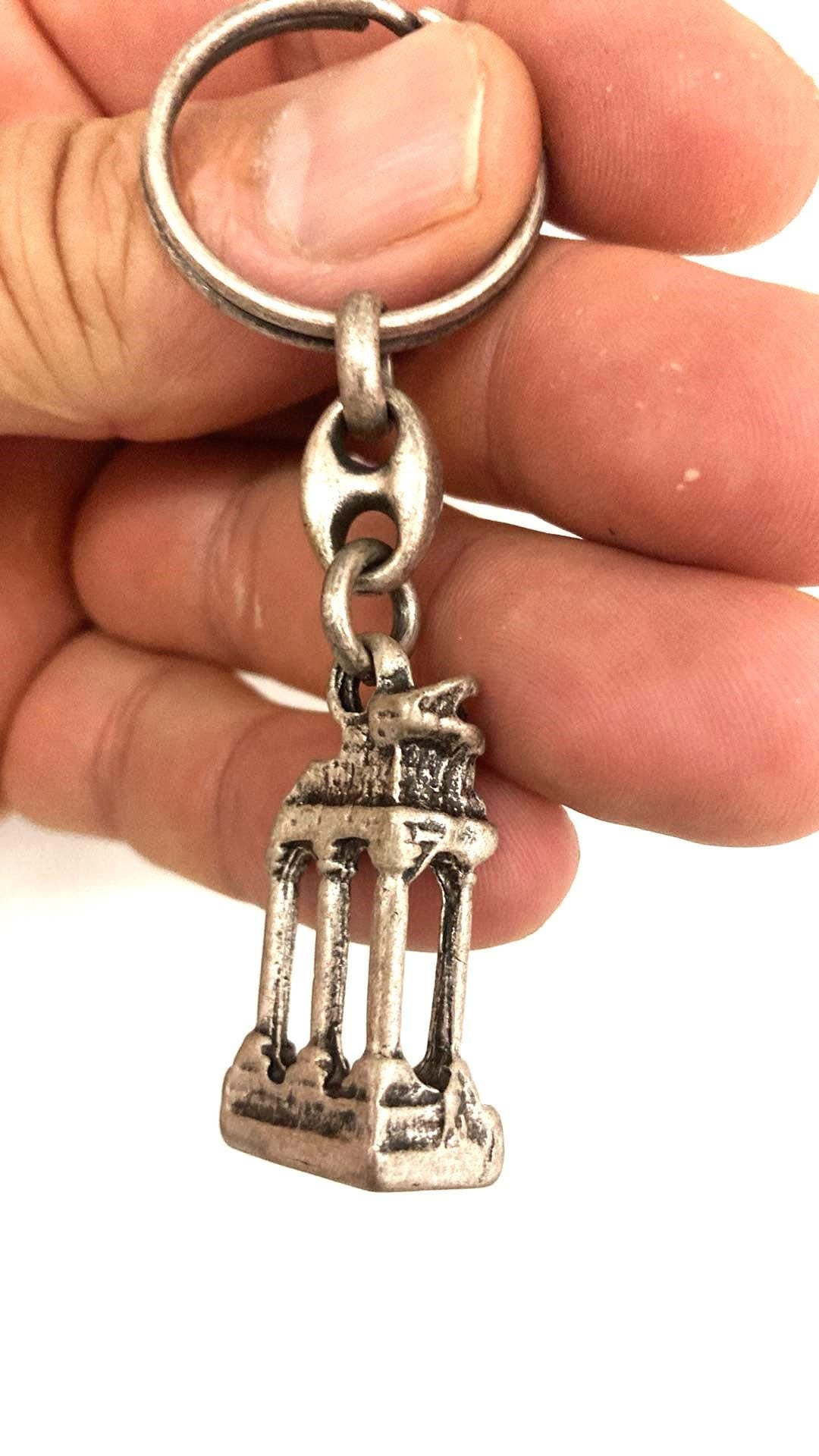 Roman Forum Ruins Keychain, Rome Souvenir, Silver-tone Metal, Made in ...