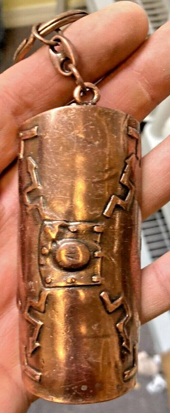 Bronzed Metal Roman Gladiator Shield Key Chain, Hand-… - Gem