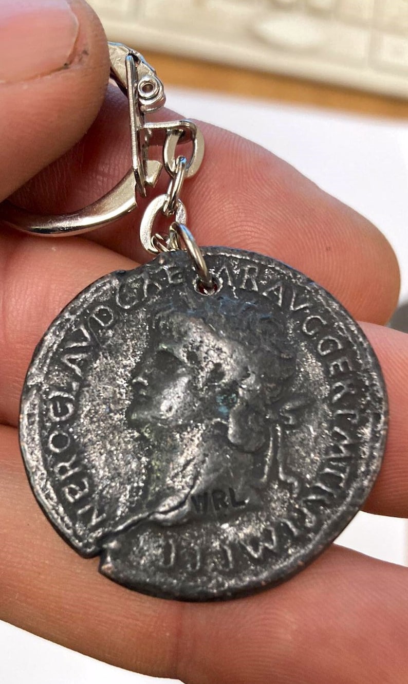 Replica of Authentic Roman Coin Keychain, Made in Italy, Ancient Rome ...