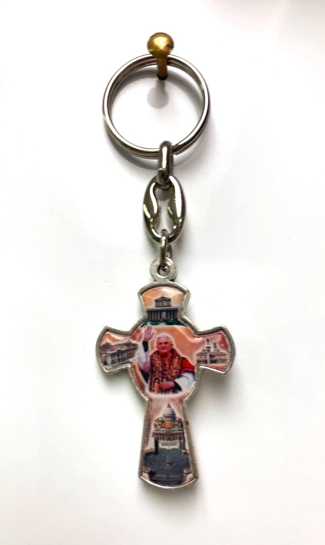 St. Benedict Keychain, With 4 Rome Basilicas, Rome and Vatican Souvenir ...
