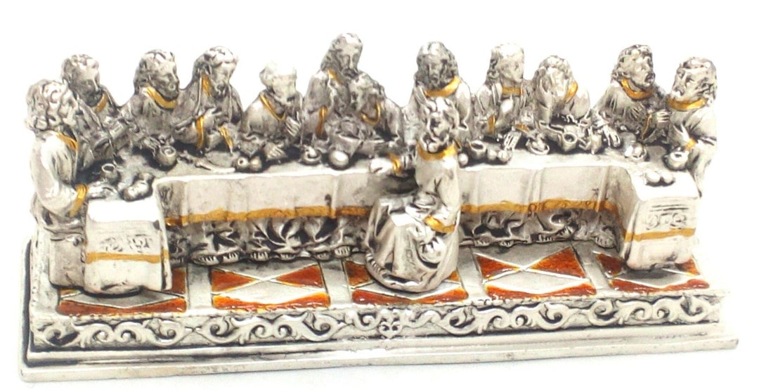 Pewter Last Supper Statuette, Beautiful Details, Solid Piece and Made ...