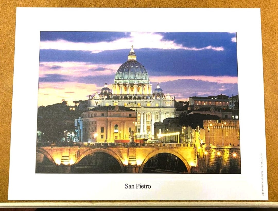 St. Peter Vatican City Print, Quality Hard Print Poster Paper With Mat ...