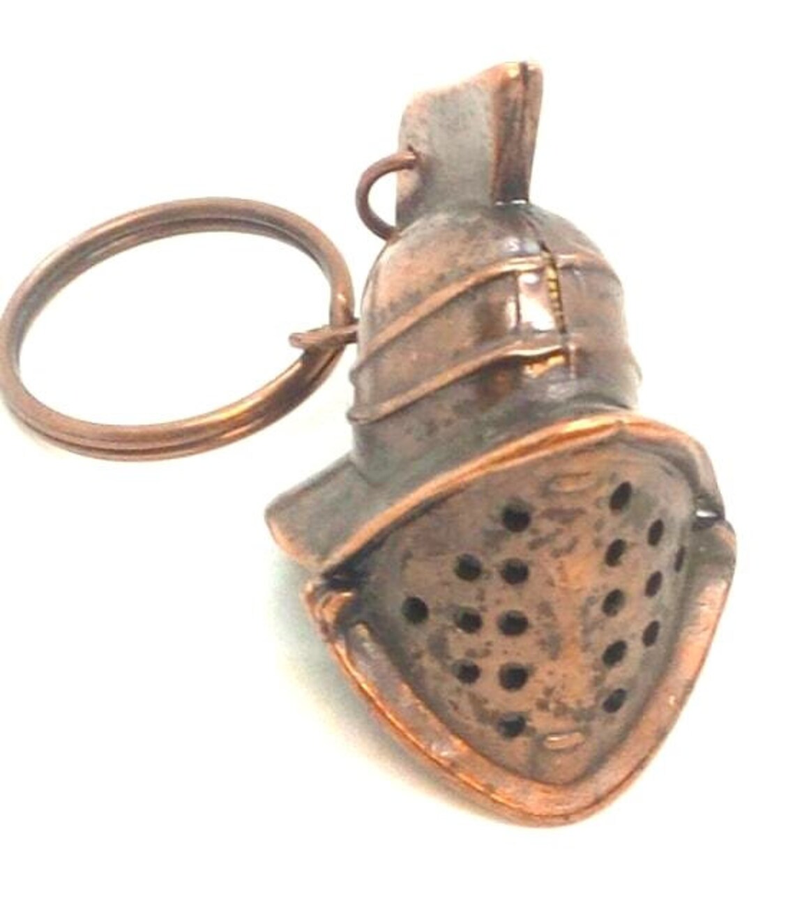 Bronzed Metal Gladiator Helmet Keychain, Hand-made in Italy, Unique ...