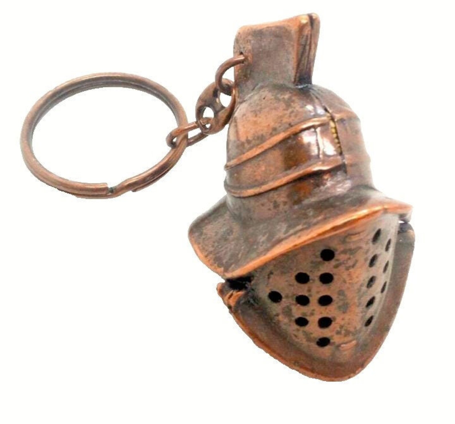 Bronzed Metal Gladiator Helmet Keychain, Hand-made in Italy, Unique ...
