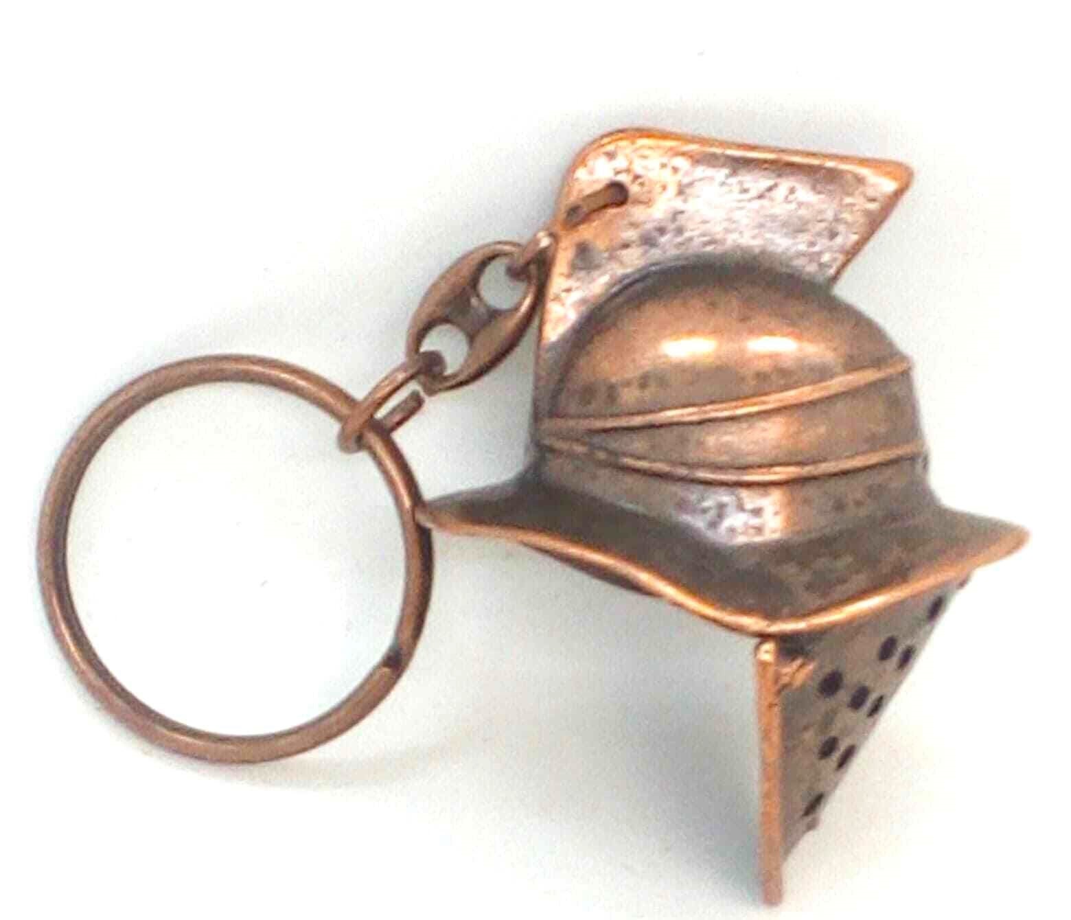 Bronzed Metal Gladiator Helmet Keychain, Hand-made in Italy, Unique ...
