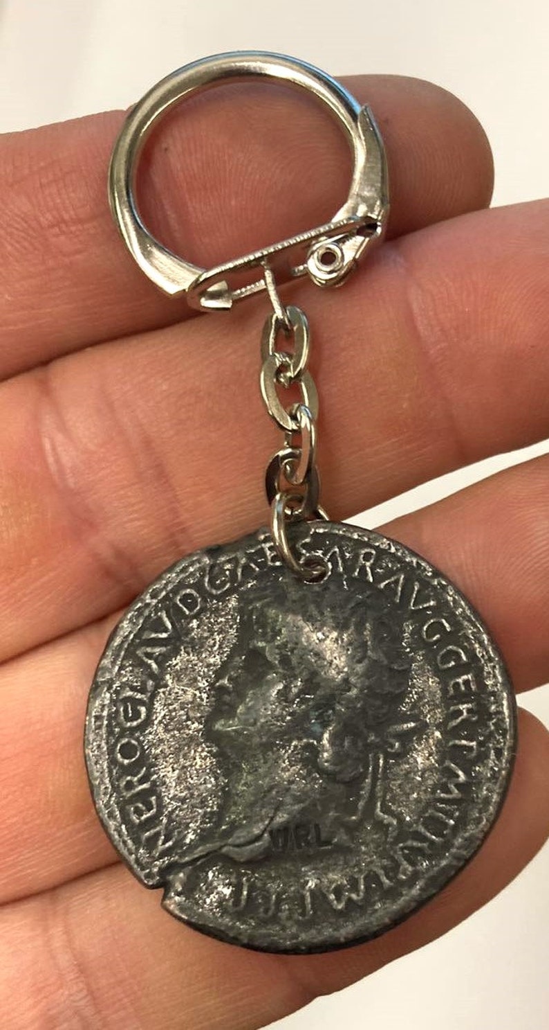 Replica of Authentic Roman Coin Keychain, Made in Italy, Ancient Rome ...