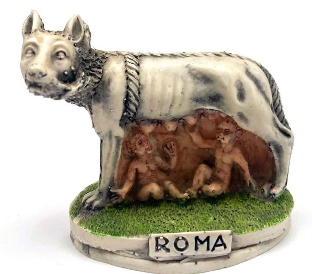 Mini Roman She-wolf Figurine, Capitoline Wolf, Lupa Rome Souvenir Made ...