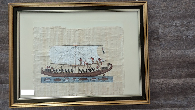 Antique Egyptian Art on Papyrus - Etsy