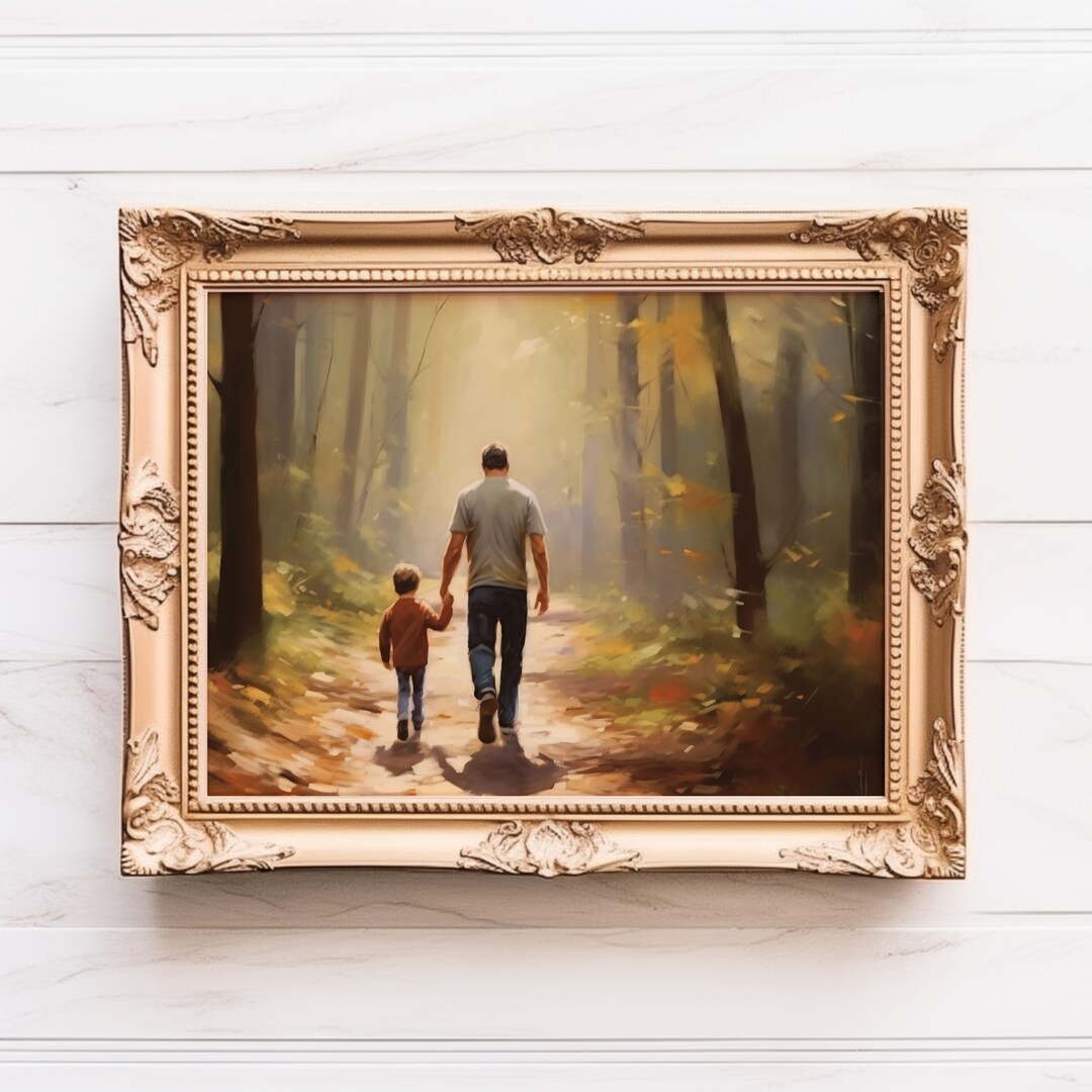 Fathers Day Painting Printable Art Father and Son Art Happy Father's ...