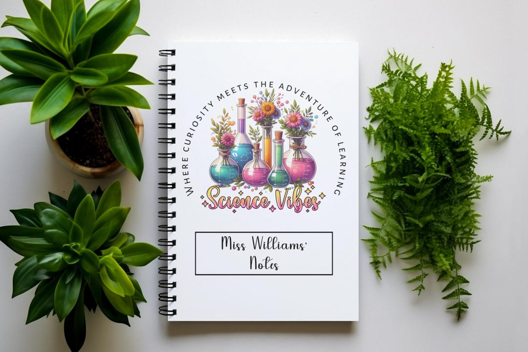 Personalized Science Teacher Spiral Notebook Ruled Line, Custom Name ...