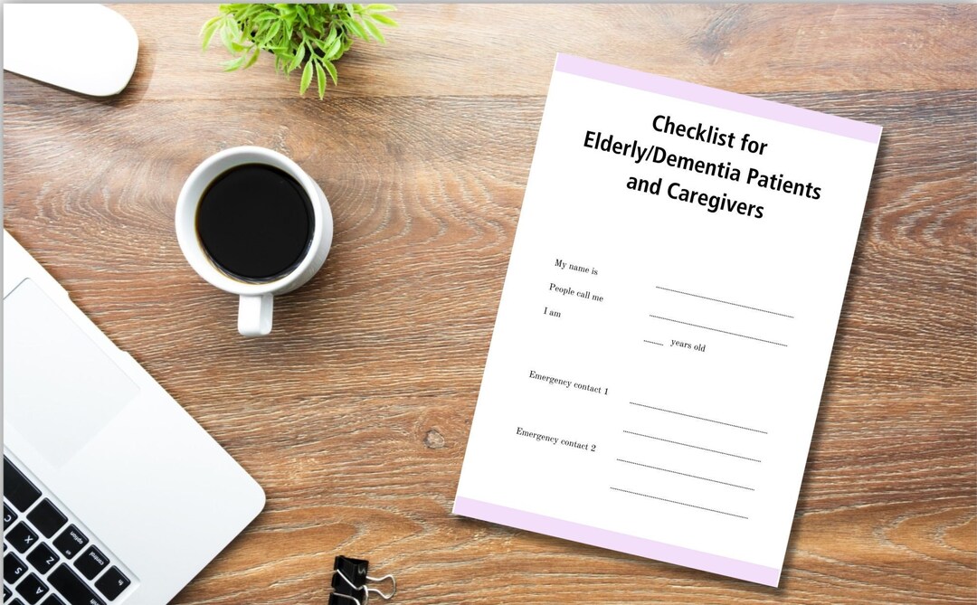 Printable Caregiver Daily Checklist, Memory Care, Dementia and ...