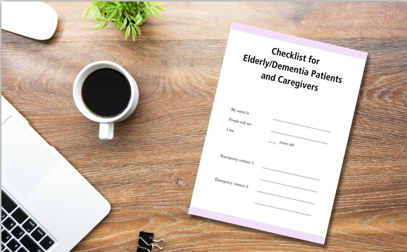 Printable Caregiver Daily Checklist, Memory Care, Dementia and ...