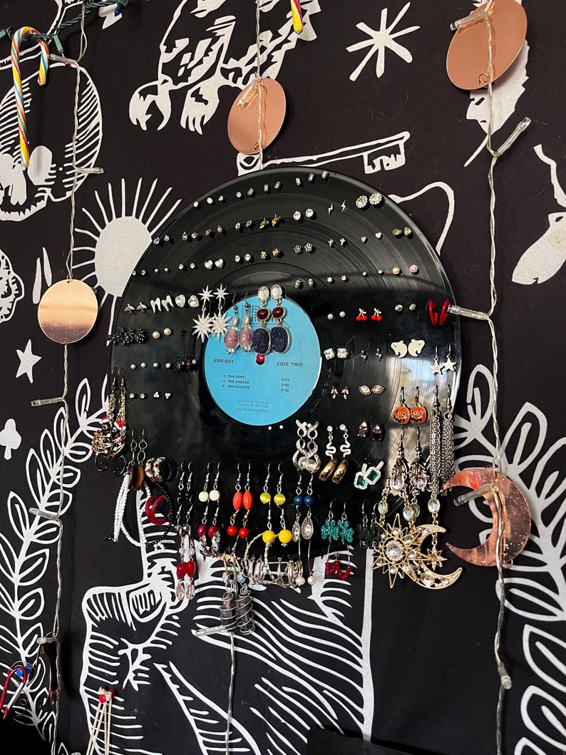 Vinyl Record Earring Holder - Etsy