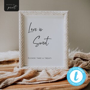 Modern Sweet Table Sign Template Editable Sweet Table Sign Printable ...