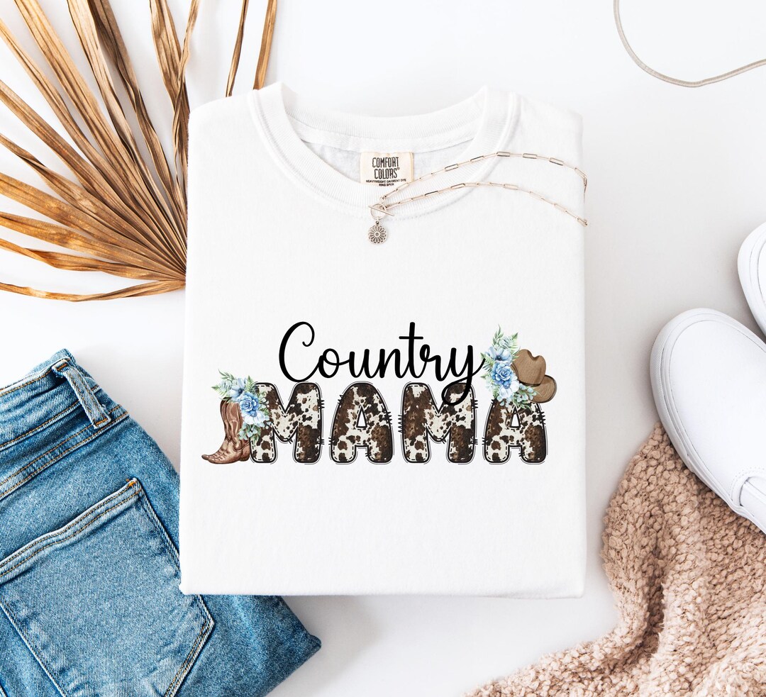 Country Cow Print Mama PNG, Digital Download, Cow Print Mom Clipart ...
