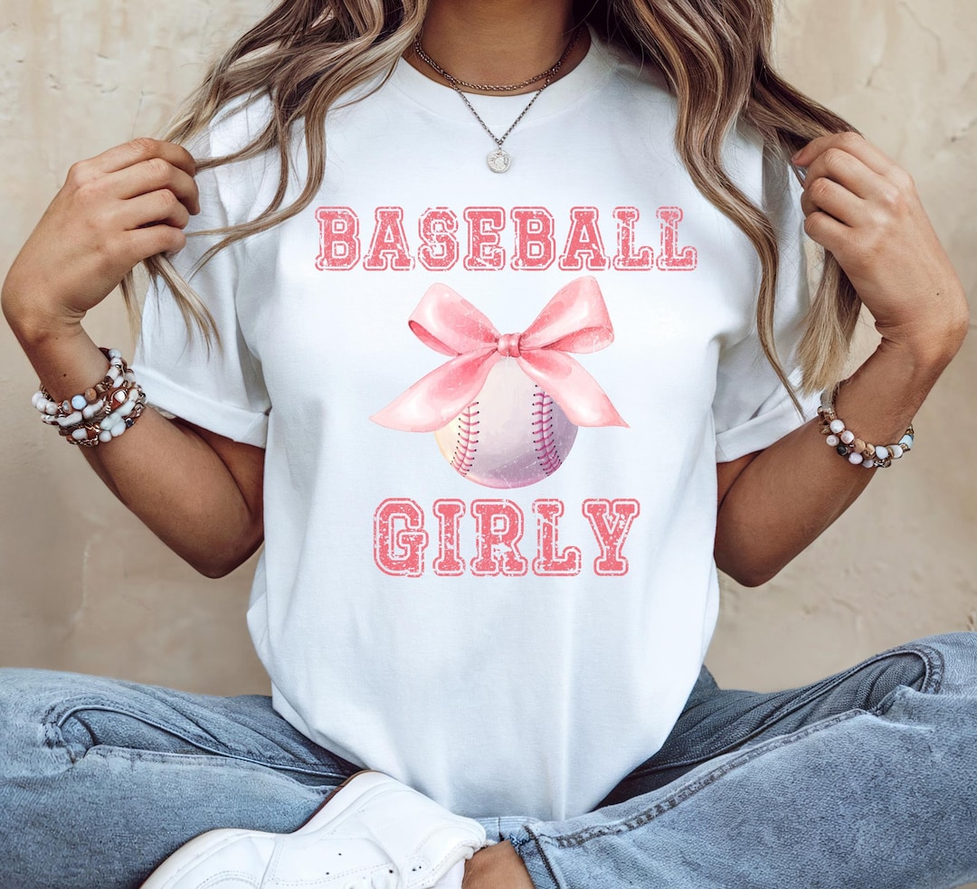 Baseball Girly Png,baseball Girly Pink Baseball Bow Distressed ...