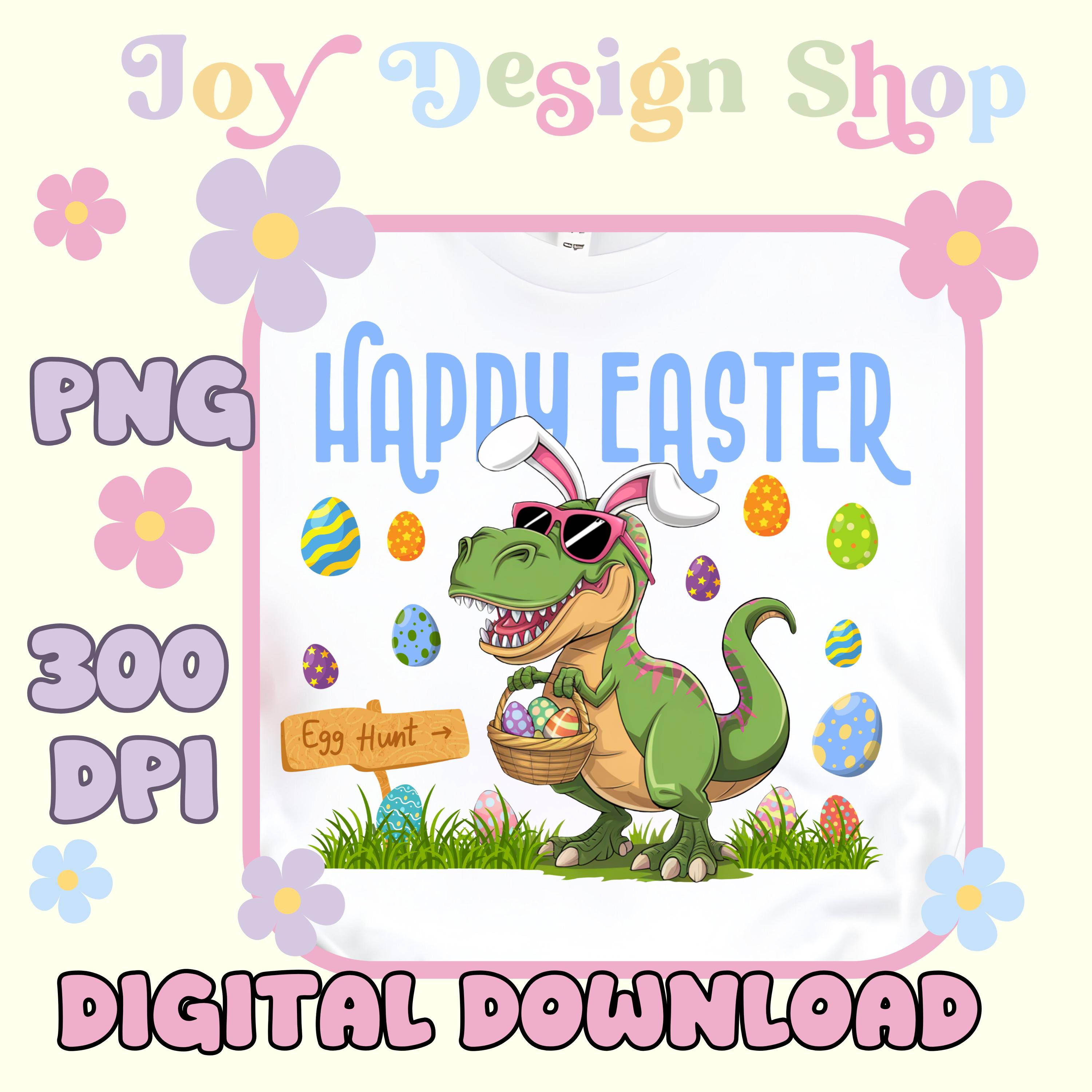 Easter Dinosaur PNG, Cute Dinosaur Clipart, Easter Egg PNG, Spring ...
