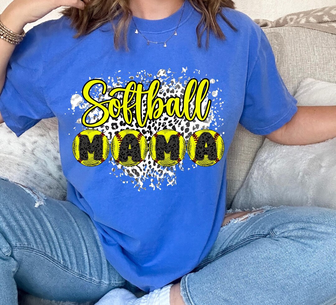Softball Mama Leopard Print PNG, Sport Mom Digital Download, Printable ...