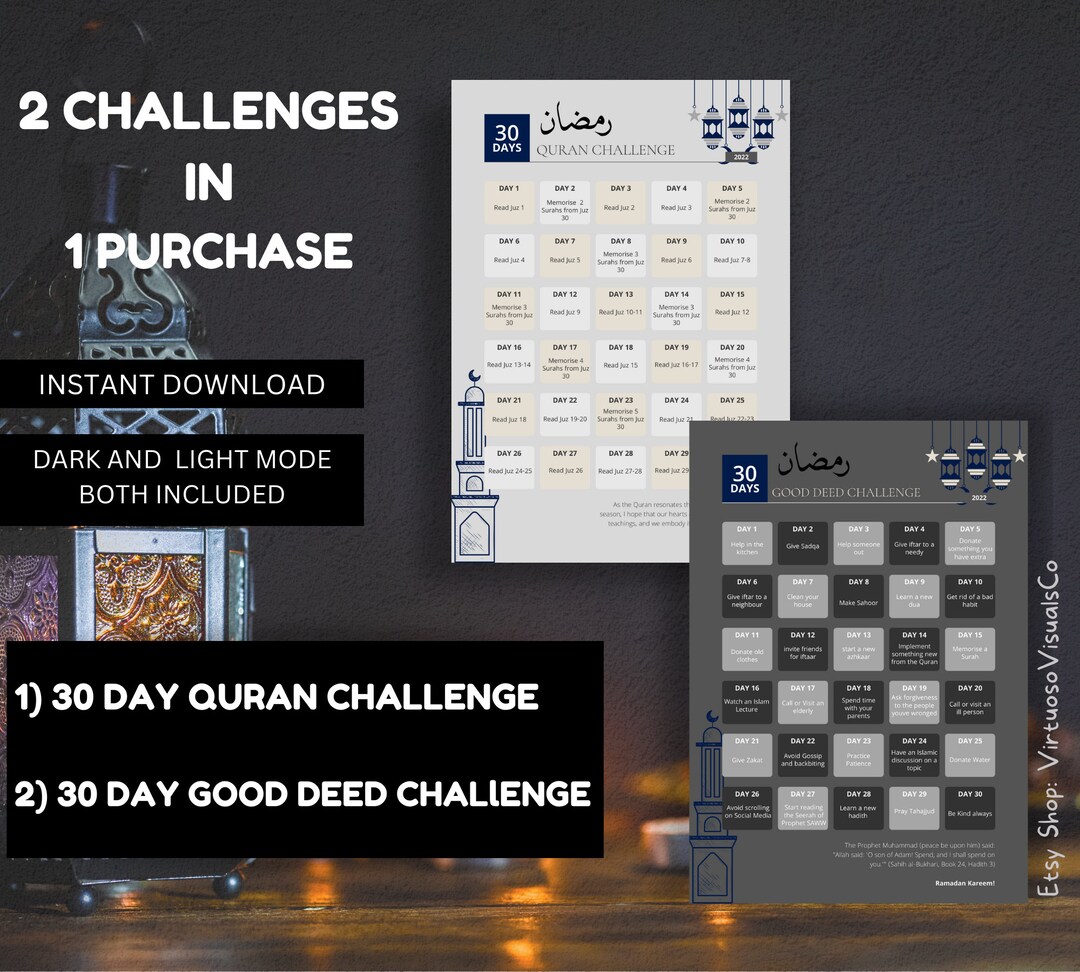 2 Ramadan Challenges, 30 Day Ramadan Journey, 30-day Good Deeds ...
