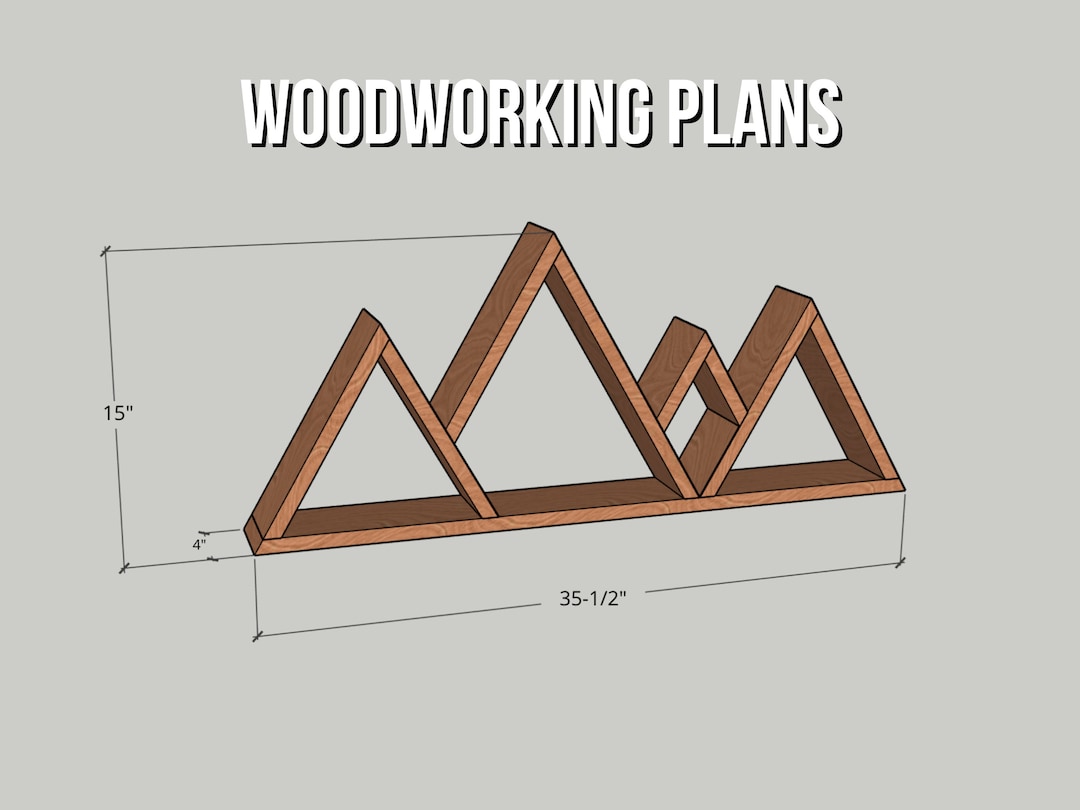 Mountain Shelf DIY Build Plans: Woodworking (PDF File) - Etsy