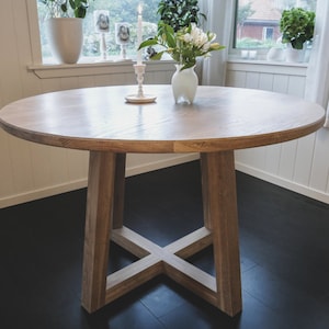 Round Dining Table Build Plans, Woodworking Plans, Imperial and Metric ...