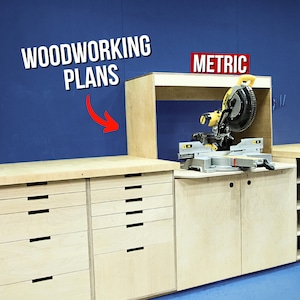 Miter Saw Station Plans: METRIC Woodworking, Step-by-step (PDF Download ...