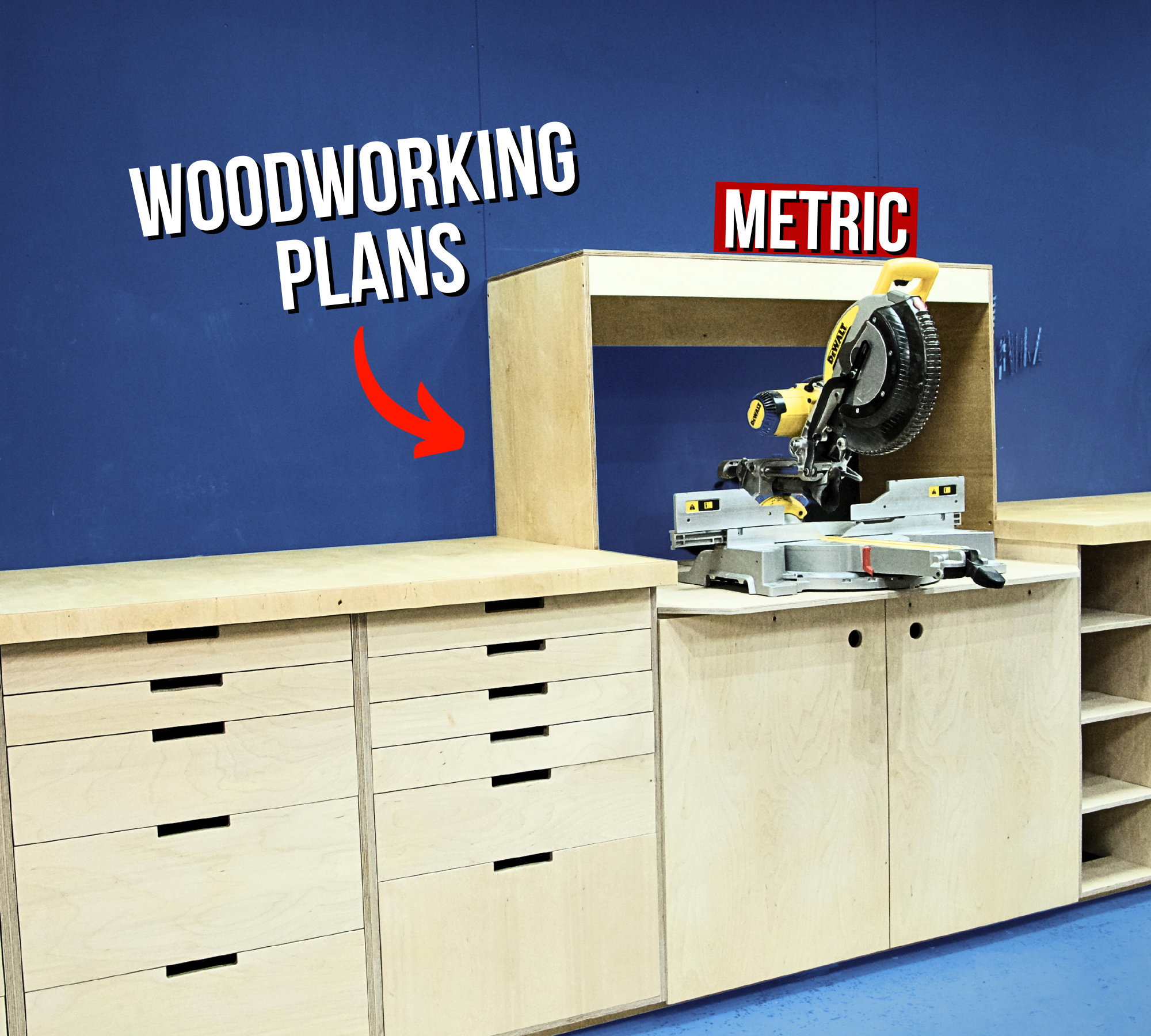 Miter Saw Station Plans: METRIC Woodworking, Step-by-step (PDF Download ...