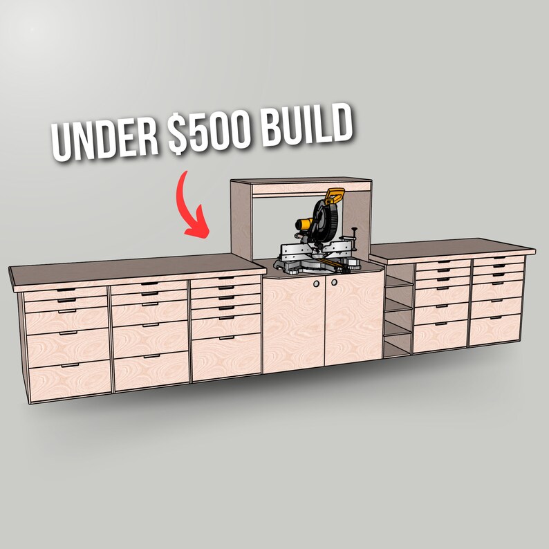 Miter Saw Station Plans Woodworking Plans PDF Download - Etsy