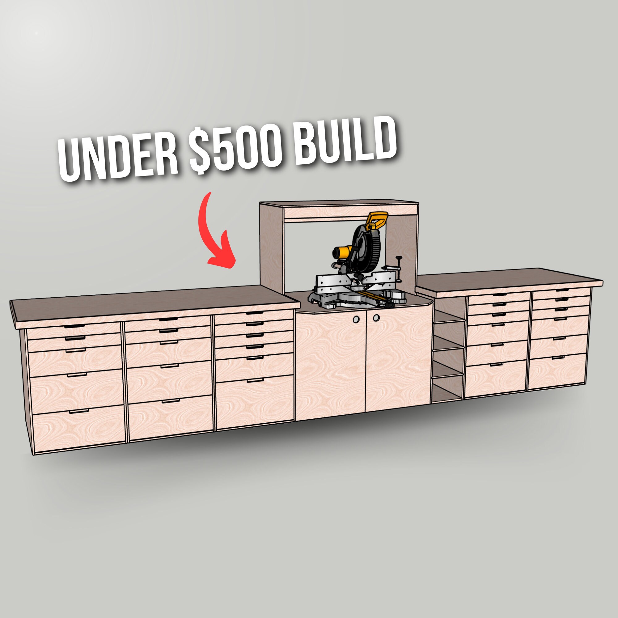 Miter Saw Station Plans Woodworking Plans PDF Download - Etsy