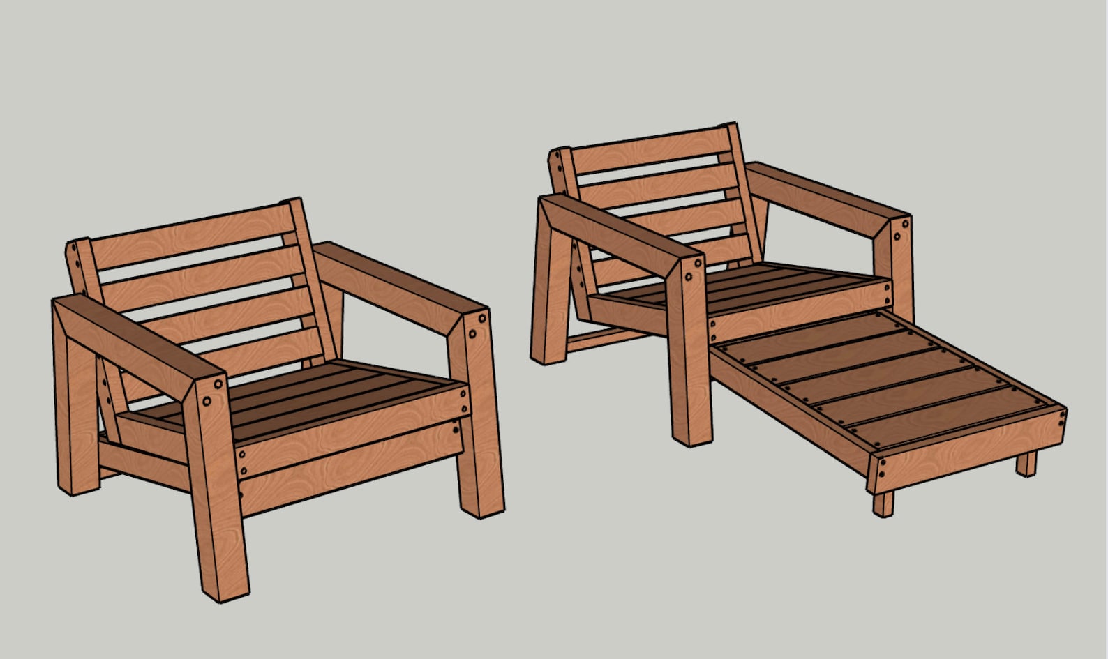 DIY Outdoor Lounge Chair Woodworking Plans (digital Download) - Etsy