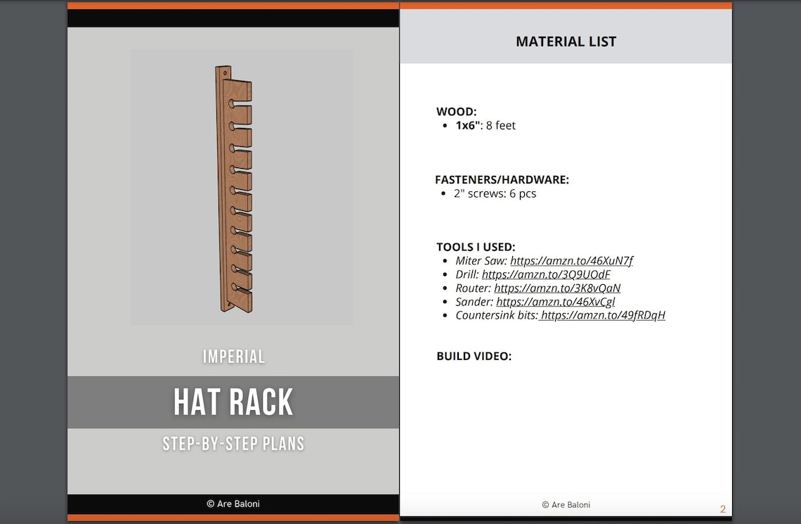 DIY Hat Rack Woodworking Plans (digital Download) - Etsy