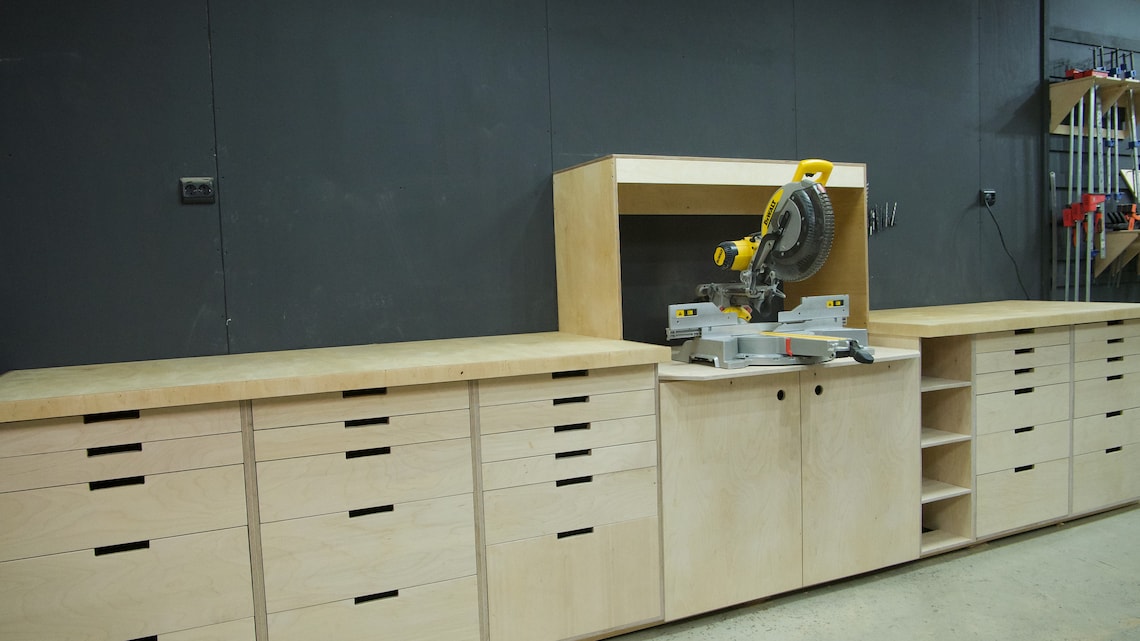 Miter Saw Station Plans, METRIC Woodworking Plans, Miter Station Build ...